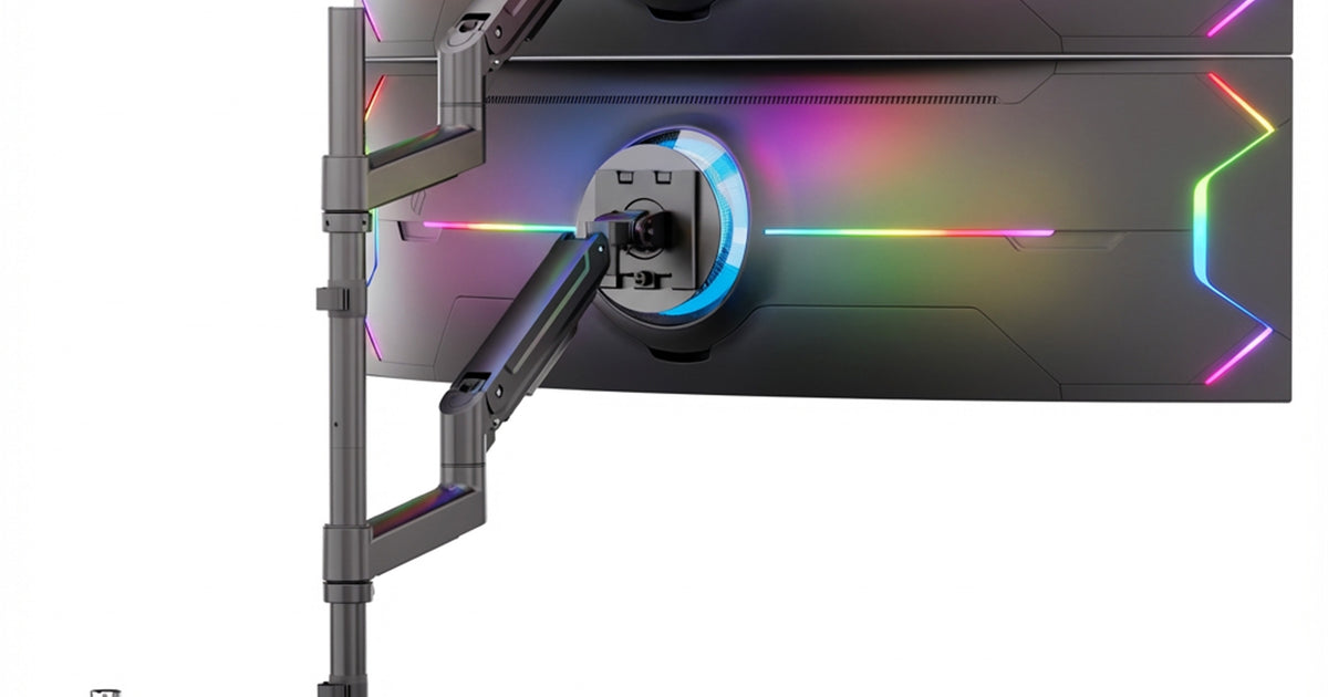 Mount-It! Heavy-Duty Dual Stacking Monitor Mount for monitors up to 49 ...