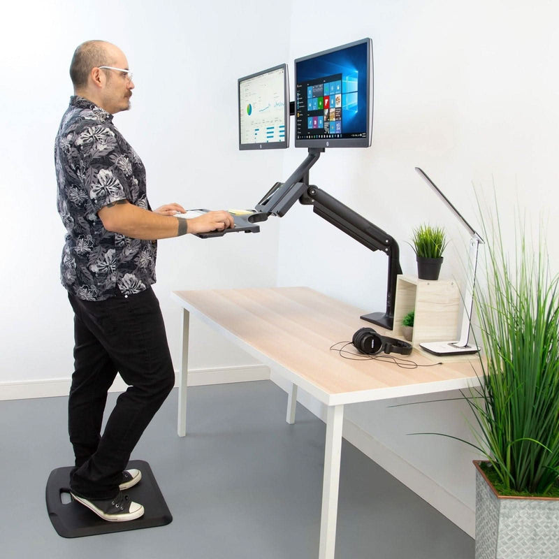 Mount-It! Dual Monitor Sit Stand Desk Mount with USB 3.0 Ports | MI-7984