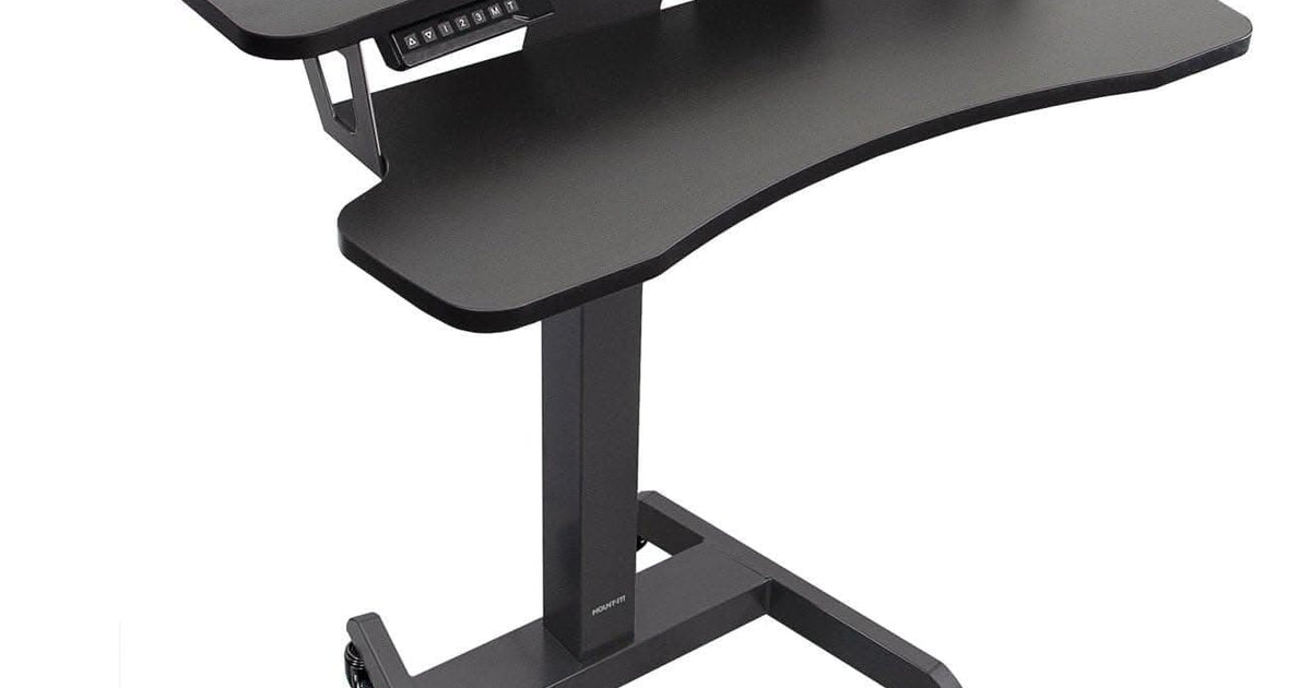 Mount-It! Electric Mobile Standing Desk | MI-7982
