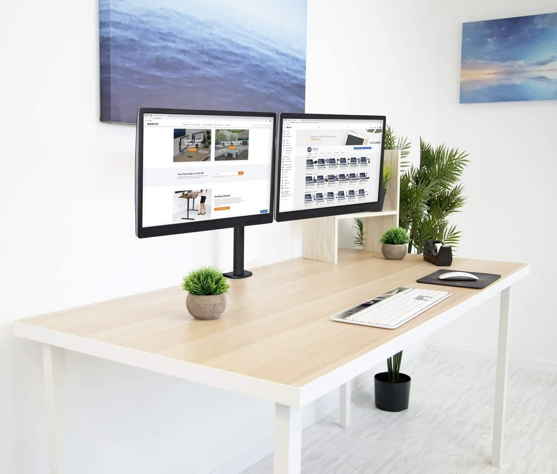 Dual Monitor Mounts & Arms | Desk Mount Solutions for 2 Screens – Mount-It!