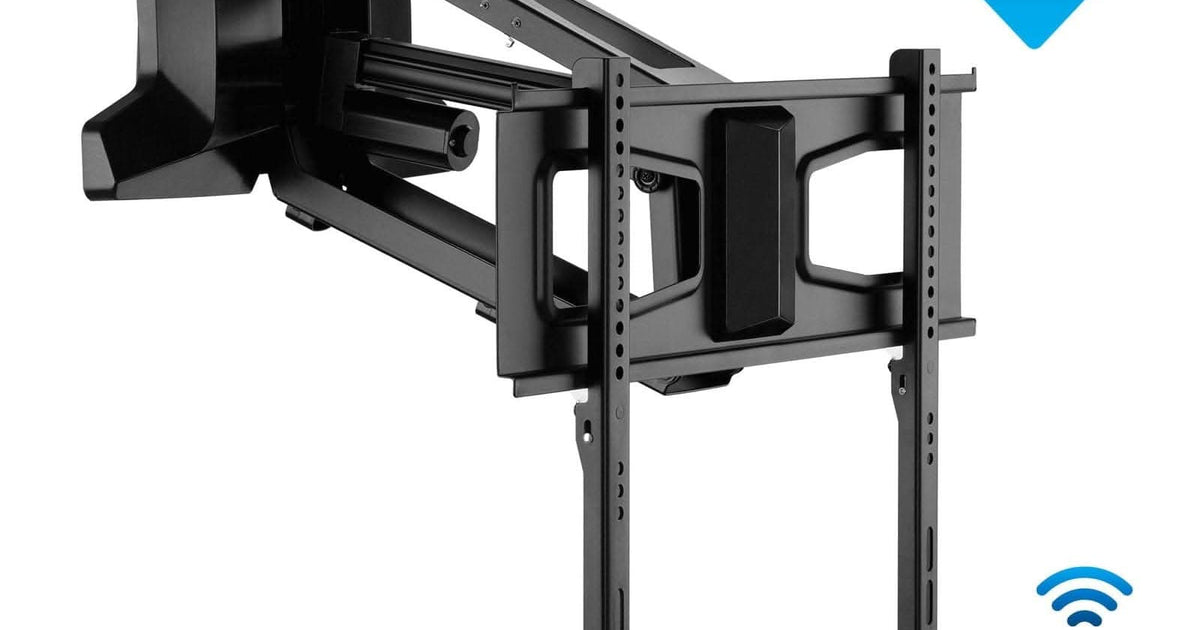 Motorized Fireplace TV Wall Mount