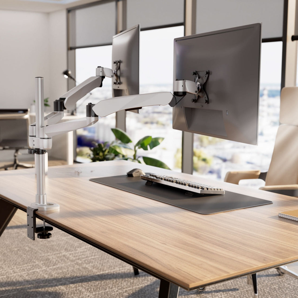 Dual Monitor Mounts & Arms | Desk Mount Solutions for 2 Screens – Mount-It!