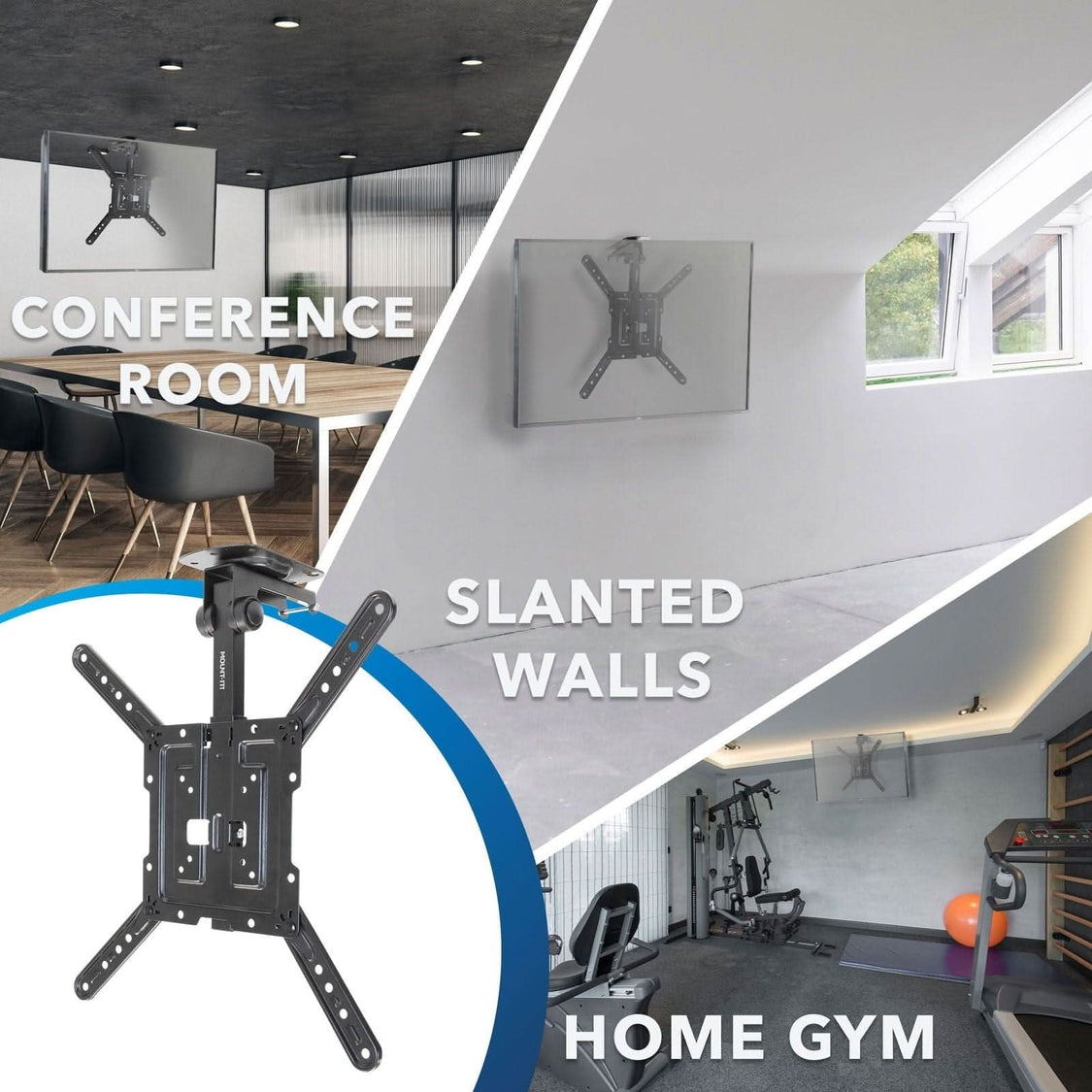 Mount-It! Flip-Down Ceiling TV Mount for 24" to 55" TVs | holds up to ...