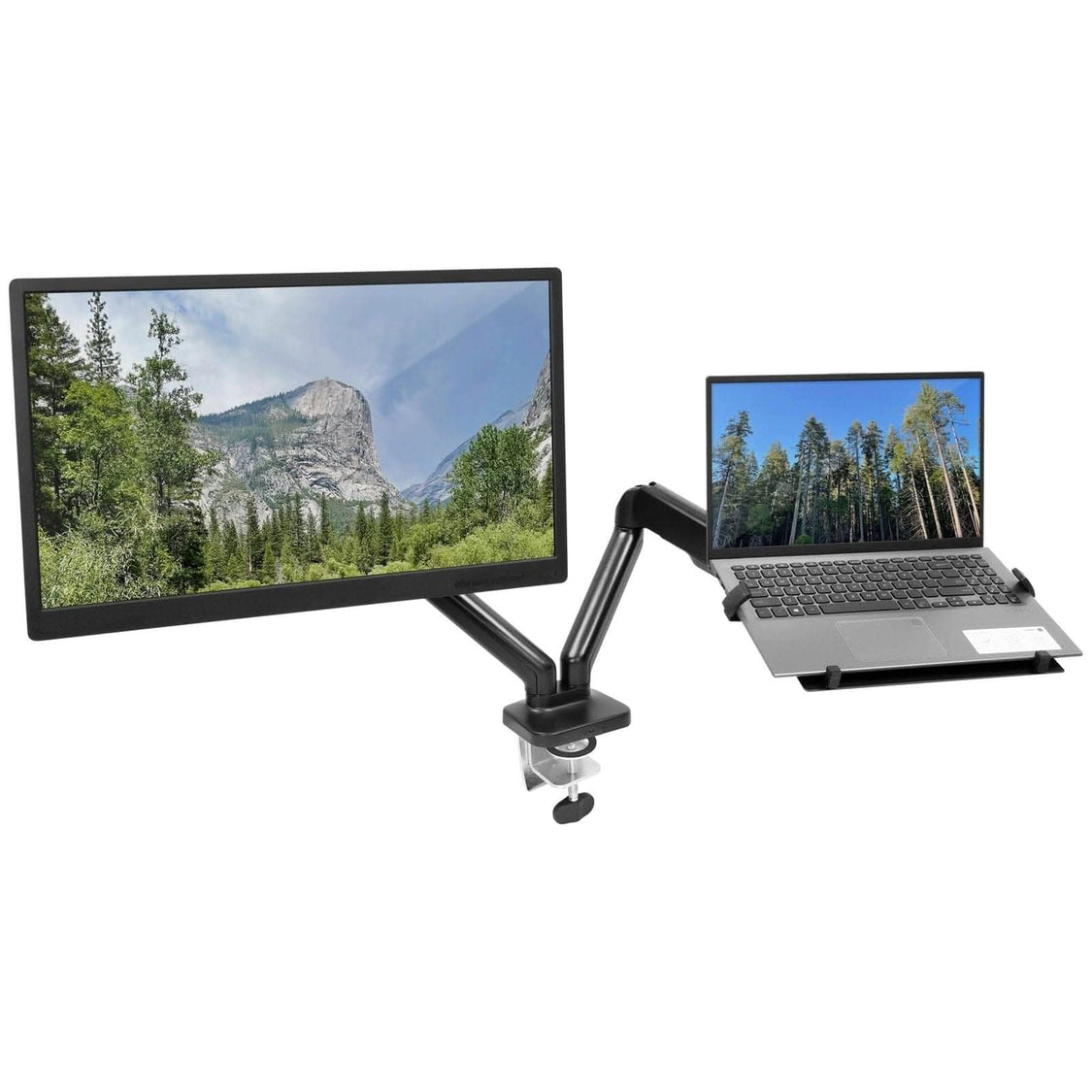 Mount-It! Mount-It! Dual Arm Laptop & Monitor Mount – Full-Motion ...