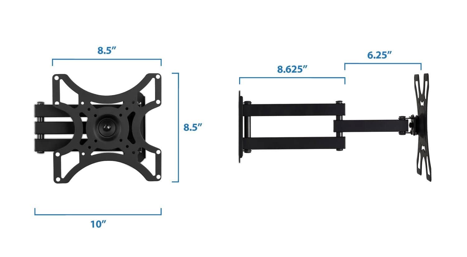 Mount-It! Full Motion Single Arm TV Wall Mount for 19" to 43" TVs ...