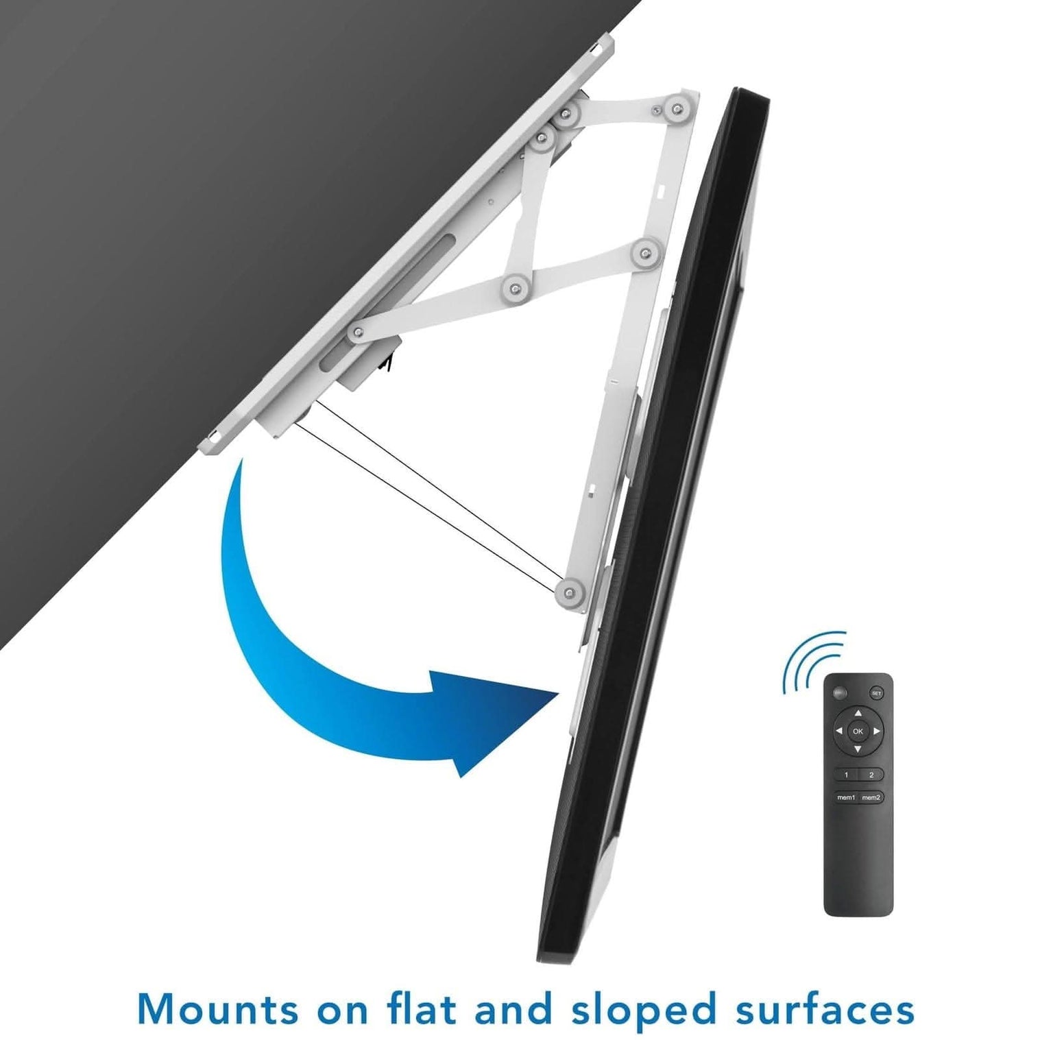 Mount-It! Retractable Motorized Ceiling TV Mount for 32" to 55" TVs ...