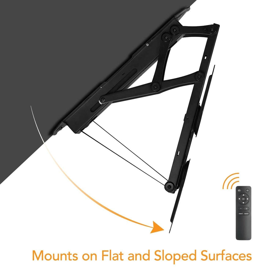 Motorized Ceiling TV Mount – Retractable, 32–55", RF Remote | Mount-It!