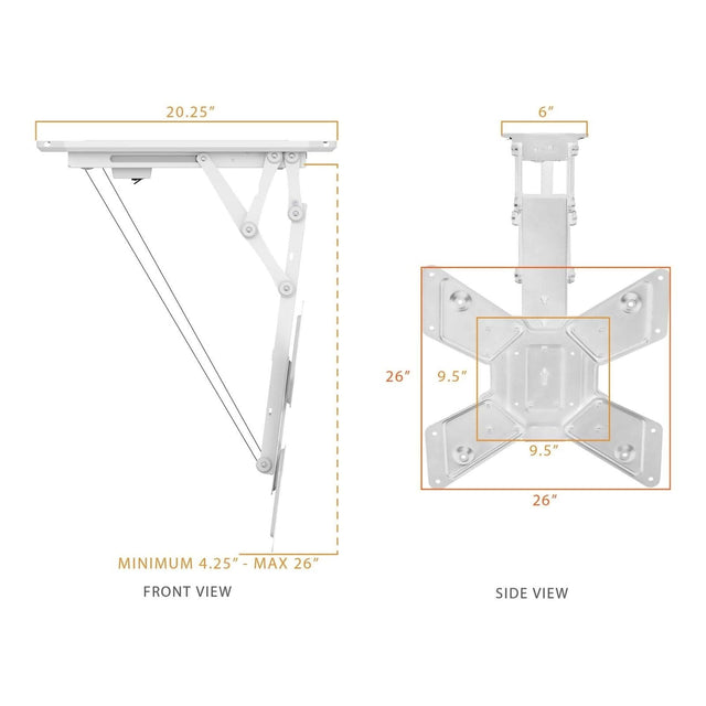 Motorized Ceiling TV Mount – Retractable, 32–55", RF Remote | Mount-It!