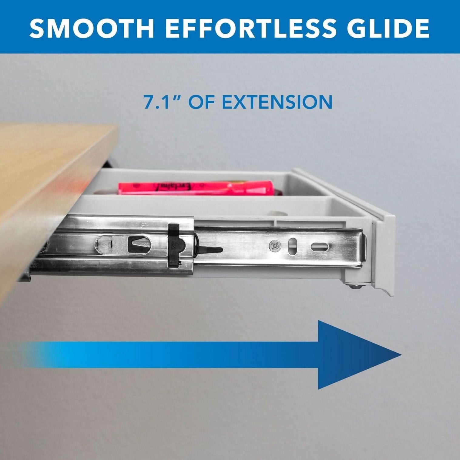 Mount-It! Under Desk Drawer - Shallow - Mount-It! | MI-7294BLK