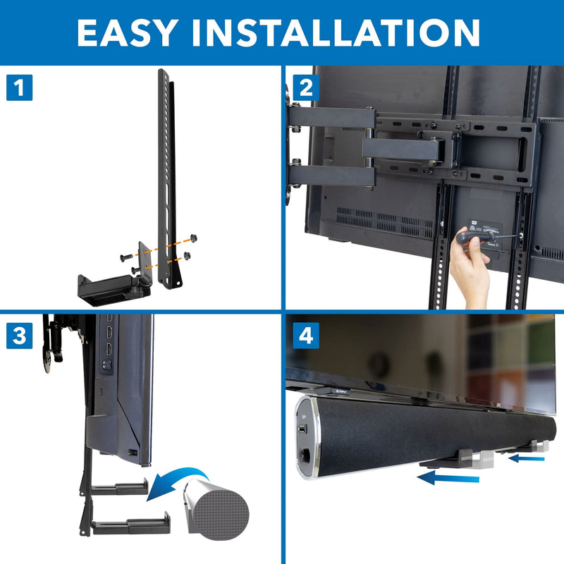 Mount-It! Universal Soundbar Mount Brackets for TV and Wall ...